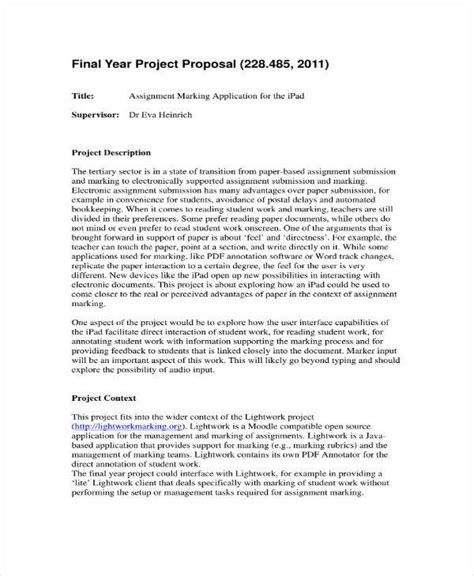 19 Final Year Project Proposal Templates Pdf Doc