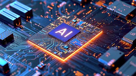 Advanced Ai Computer Microprocessor Integrated Into Circuit Board Ai Generated Stock Footage