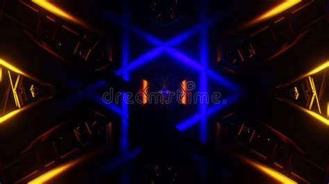 Vibrant Vj Loop Showcasing Pulsating Sci Fi Neon Lights Stock Footage