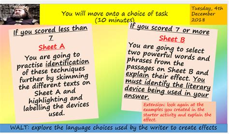 AQA Language Paper 1 Teaching Resources