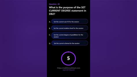 What Is The Purpose Of The Set Current Degree Statement In Db2 Youtube