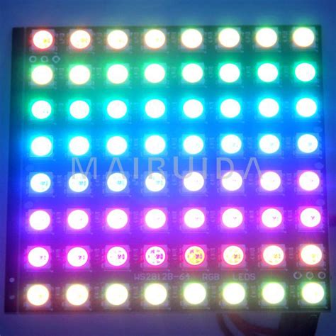 Neopixel Matrix แบบตาราง 8x8 64 ดวง Ws2812 5050 Rgb Led ขาย Arduino อุปกรณ์ Arduino คุณภาพดี