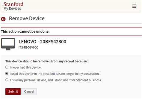 How To Remove A Device From Your MyDevices Registered Devices Record University IT