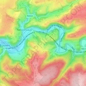 Trasensterの地形図標高地勢