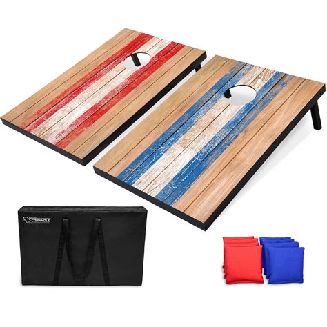 Gosports 3 X 2 Ft Barnwood Design Cornhole Game Set Includes Two 3 X
