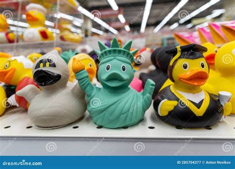 Rubber Duck In The Shape Of The Statue Of Liberty Among Other Rubber