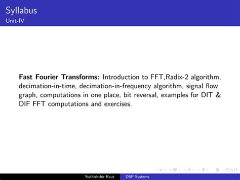 dsp syllabus pdf