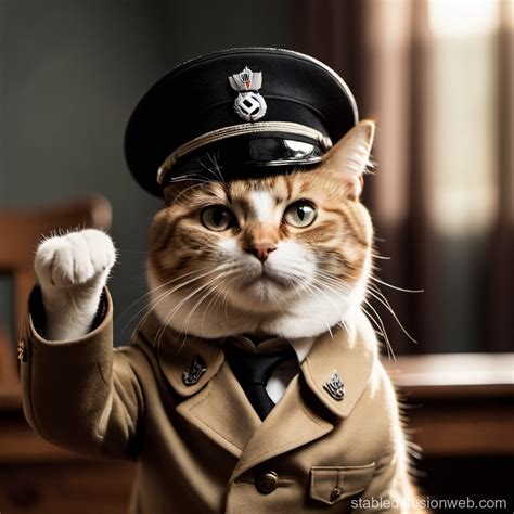 Cat Saluting Hitler Image Description Stable Diffusion Online
