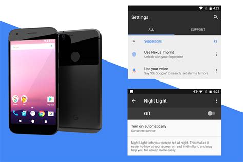 Exclusive Dual Tab Settings UI Night Light Mode Ambient Display Double Tap On Nexuses