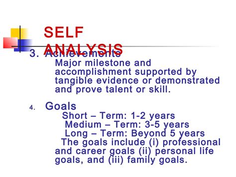 Self Analysis Ppt
