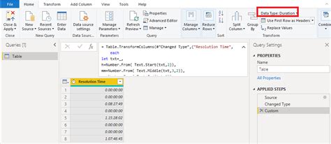solved how to convert text hh mm ss to duration in powe