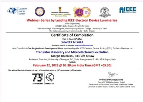 Shweta M On Linkedin Ieee Microelectronics Electronics Devices