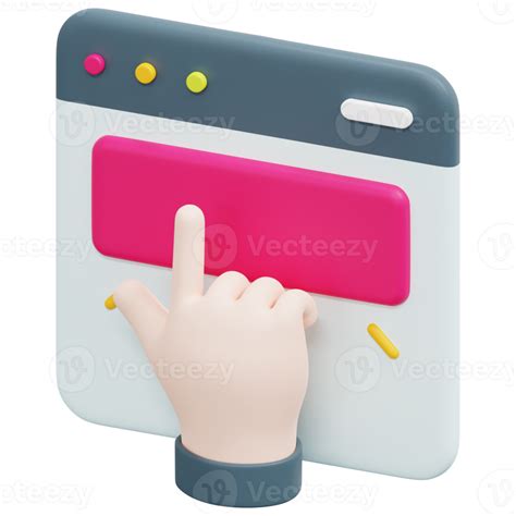 clicking 3d render icon illustration 21616330 png