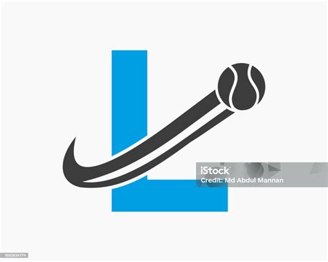 첫 글자 L 테니스 로고 컨셉은 움직이는 테니스 공 아이콘입니다 테니스 스포츠 로고 타입 기호 Championship에 대한