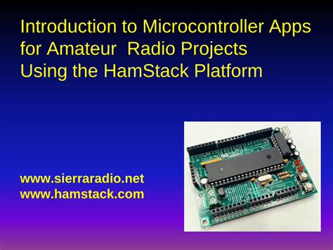 pdf introduction to microcontroller apps for amateur radio bay docs microcontroller