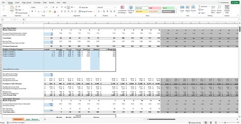Free Ecommerce Subscription Revenue Model Template Projectionhub