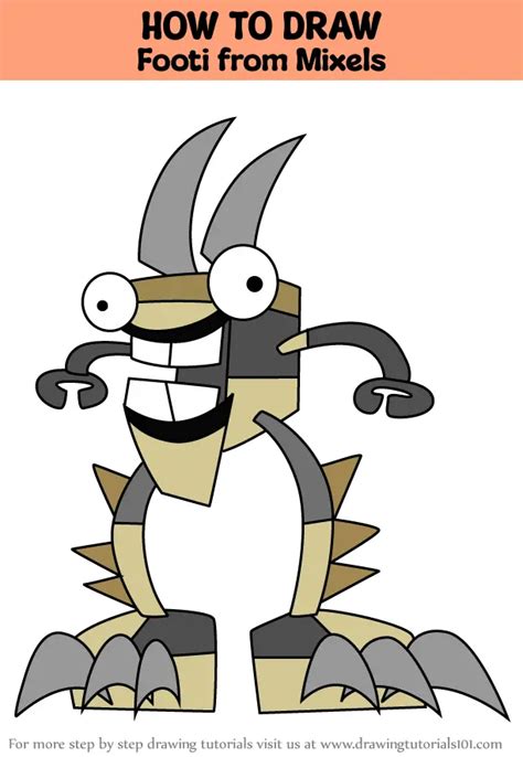 How To Draw Footi From Mixels Mixels Step By Step