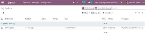 How To Use Lunch Module In Odoo 13
