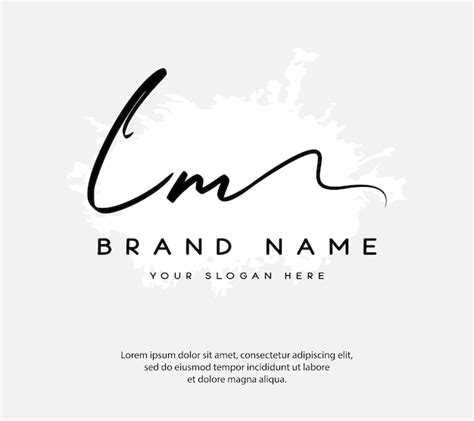 Premium Vector Lm L M Initial Letter Handwriting And Signature Logo