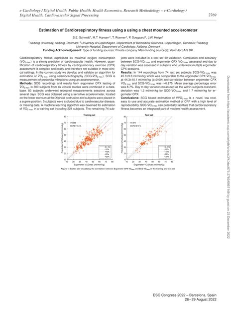 Pdf Estimation Of Cardiorespiratory Fitness Using A Using A Chest Mounted Accelerometer