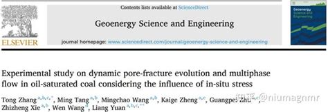 文献解读安徽理工张通团队GEOEN考虑原位应力对饱油煤中动态孔隙 裂隙演变和多相渗流影响的实验研究 知乎