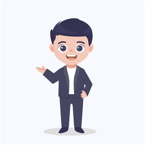 Businessman Explain Pose Character Design 3428270 Vector Art At Vecteezy