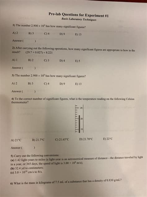 solved pre lab questions for experiment 1 basis laboratory