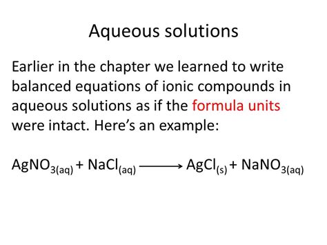 Aqueous Solution Examples
