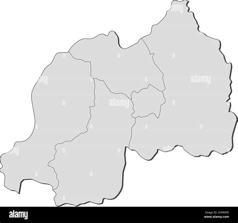 Map Of Rwanda With The Provinces Stock Vector Image And Art Alamy