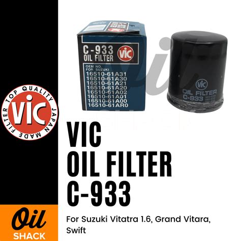 VIC C-933 Oil Filter (For Suzuki Vitatra 1.6, Grand Vitara, Swift ...