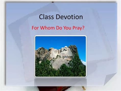 Ppt Class Devotion Powerpoint Presentation Free Download Id6902974