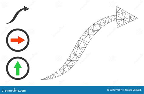 Web Network Curve Arrow Vector Icon And Additional Icons Stock Vector Illustration Of Path