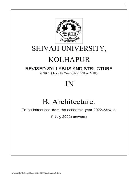 B Arch Cbcs Syllabus Part Iv 2022 23 Pdf Urban Design Project Management