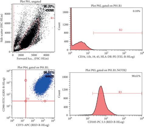 The Surface Markers Of Two Types Of Mscs Characterized By Flow
