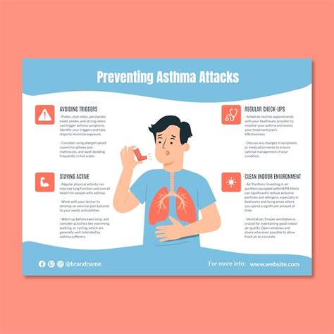 Asthma Infographic Template Design Free Vector