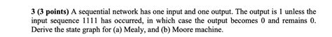 3 3 Points A Sequential Network Has One Input And One Output The