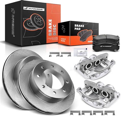 A Premium Rear Disc Brake Rotors And Ceramic Pads Kit With