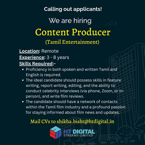 Ht Digital Streams On Linkedin Htds Hiring Jobalert