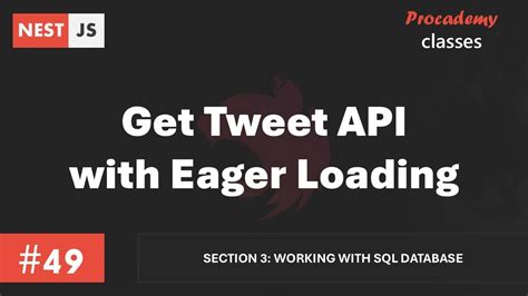 49 Get Tweet Api With Eager Loading Working With Sql Database A
