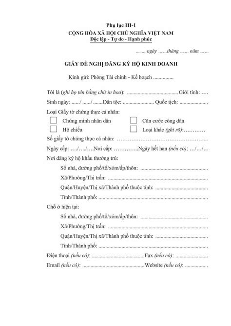 Mẫu Giấy Đăng Ký Kinh Doanh Hướng Dẫn Và Quy Trình Chi Tiết