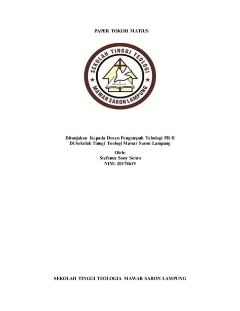 Paper Tokoh Matius Docx