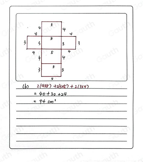 Solved The Diagram Shows A Solid Cuboid Which Is Cm By Cm By Cm Not Drawn To Scale A