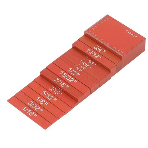 Step Gauge Block 100 Step Gauge Set With Case For Woodworking Orange Industrial