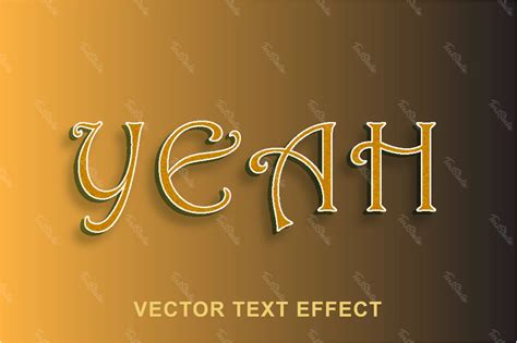 Yeah Roaring Twenties Font Style Effect Vector File Illustrator Premium