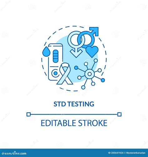Std Testing Concept Icon Stock Vector Illustration Of Icon 205641924