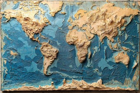 An Educational Map Illustrating Oceanography Concepts Including Currents And Marine Life