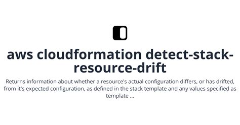 Aws Cloudformation Detect Stack Resource Drift Fig