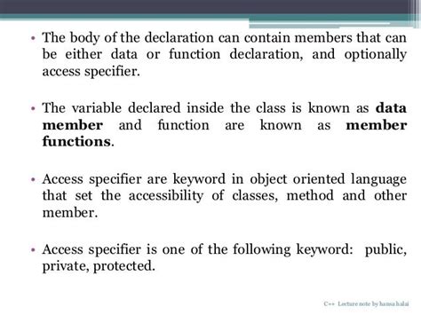Classes And Objects In C