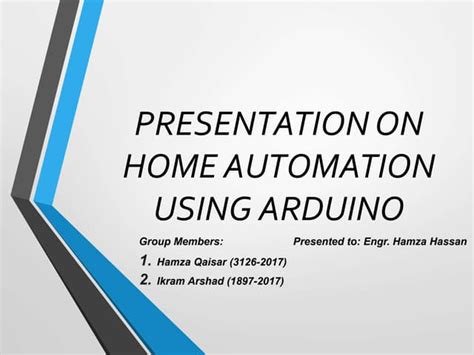 Home Automation Using Arduino Pptx