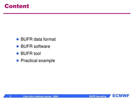 Ppt Bufr Decoding Powerpoint Presentation Free Download Id3890306